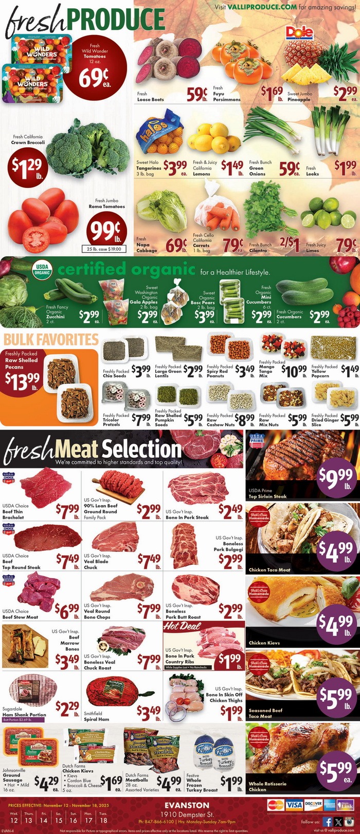 Valli Produce Weekly Ad Nov 12 – Nov 18, 2025 (Thanksgiving Promotion ...