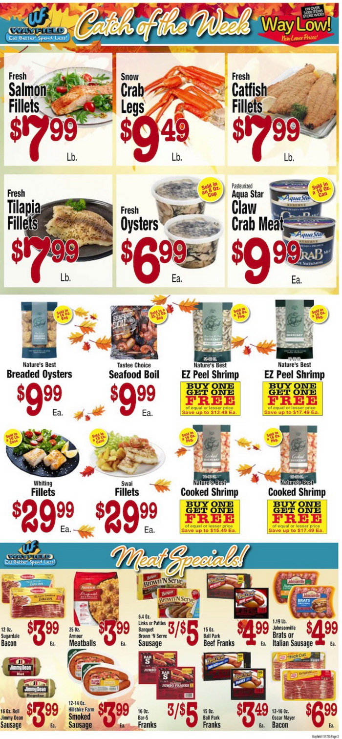 Wayfield Foods Weekly Ad Nov 17 – Nov 30, 2025 (Thanksgiving Day ...