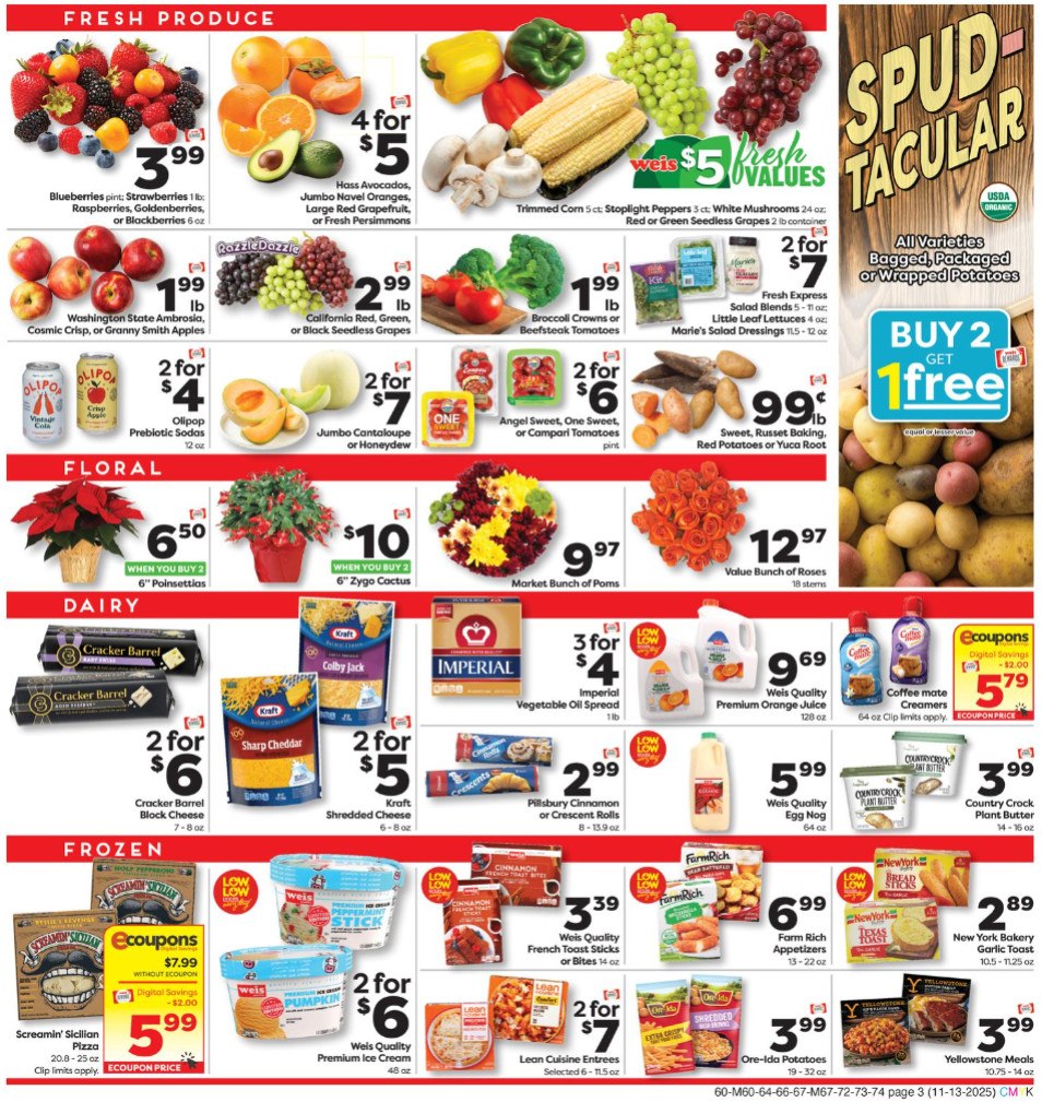 Weis Markets Weekly Ad Nov 13 – Nov 19, 2025 (Thanksgiving Promotion ...