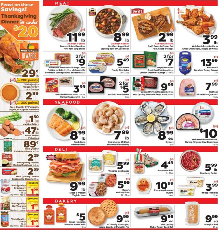 Weis Markets Weekly Ad Nov 20 – Nov 27, 2025 (Thanksgiving Promotion ...