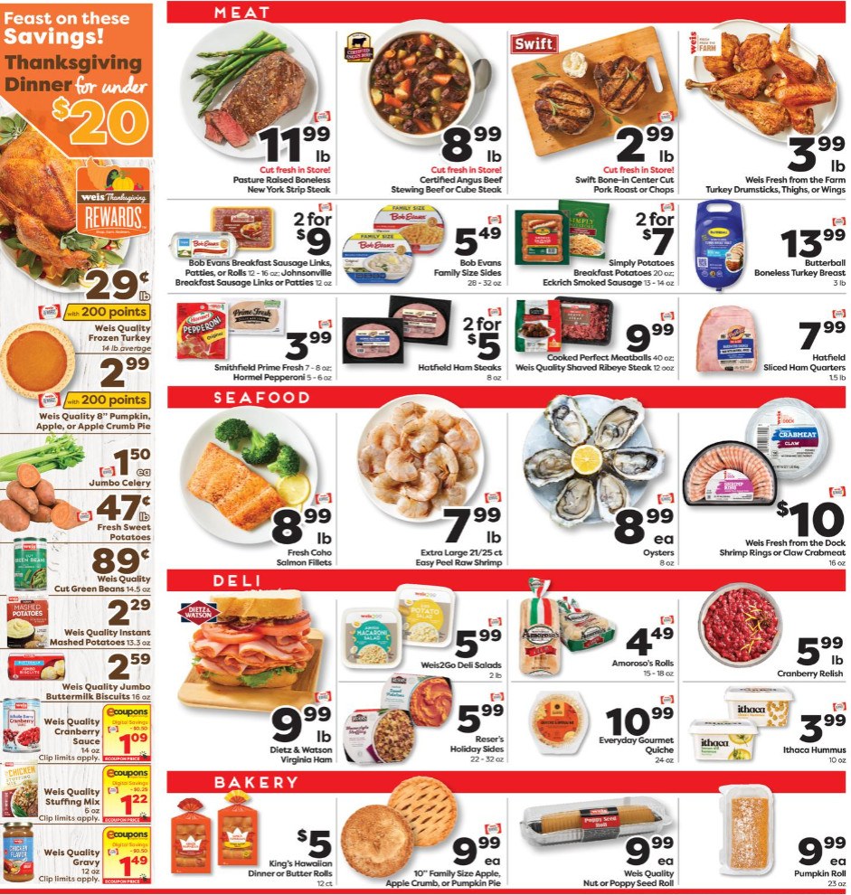 Weis Markets Weekly Ad Nov 20 – Nov 27, 2025 (Thanksgiving Promotion ...