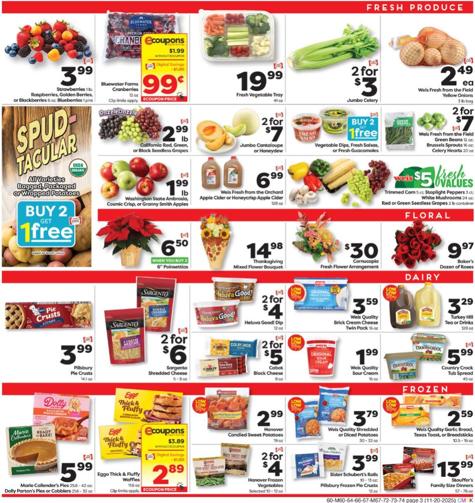 Weis Markets Weekly Ad Nov 20 – Nov 27, 2025 (Thanksgiving Promotion ...