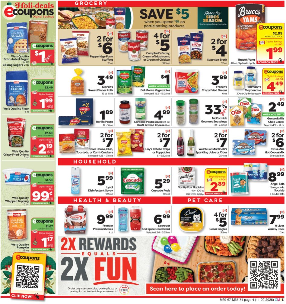 Weis Markets Weekly Ad Nov 20 – Nov 27, 2025 (Thanksgiving Promotion ...