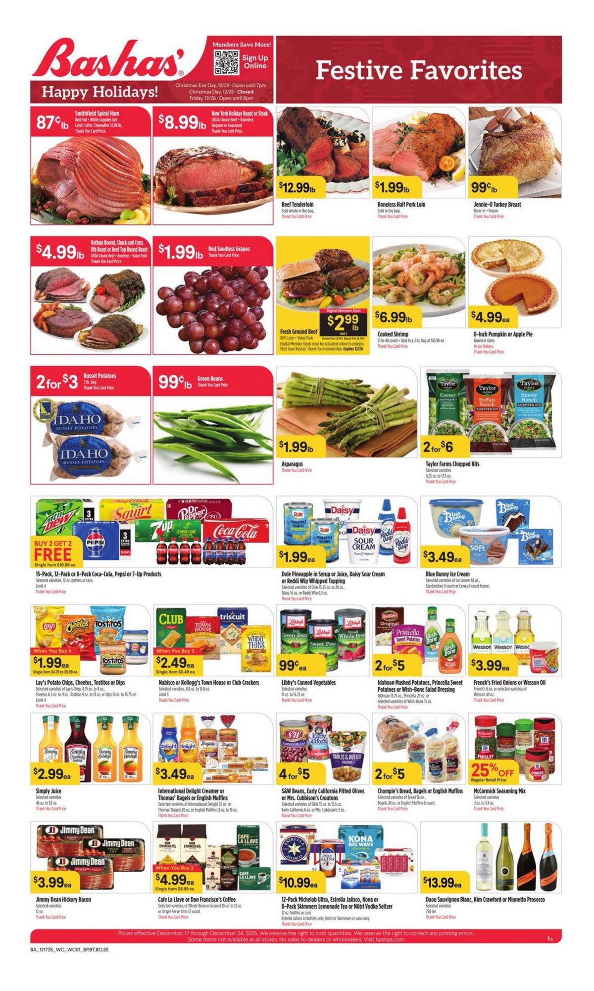 Bashas Weekly Ad Dec 17 – Dec 24, 2025