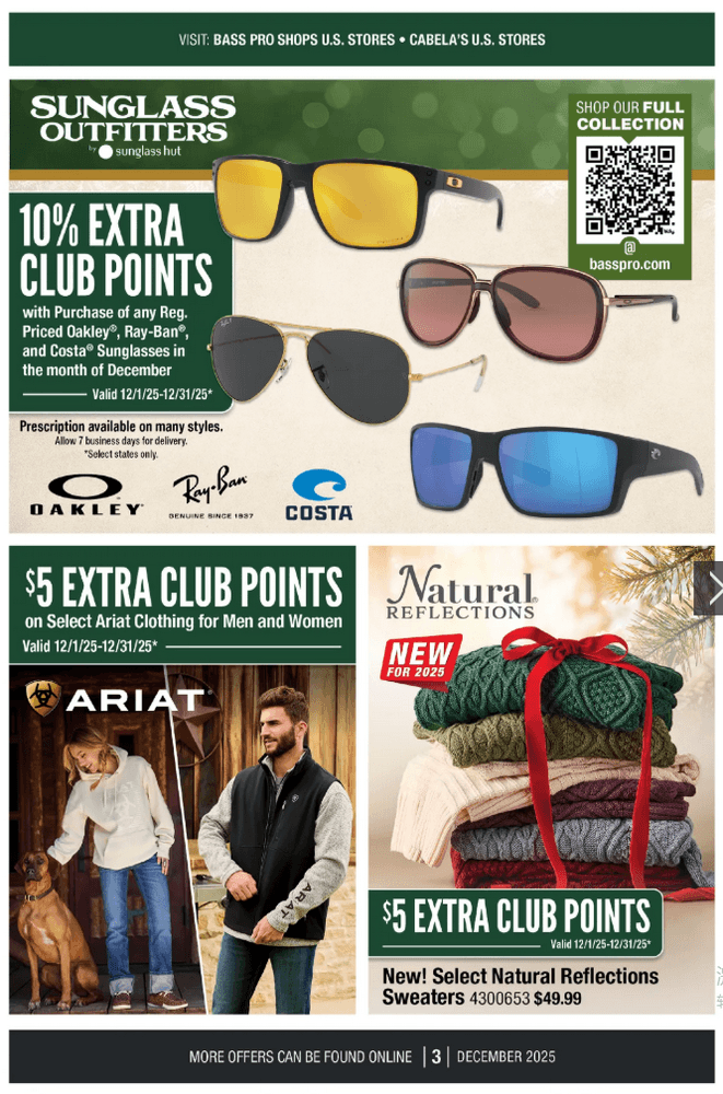 Bass Pro Shops December Club Flyer Dec 01 – Dec 31, 2025