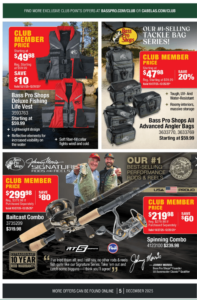 Bass Pro Shops December Club Flyer Dec 01 – Dec 31, 2025