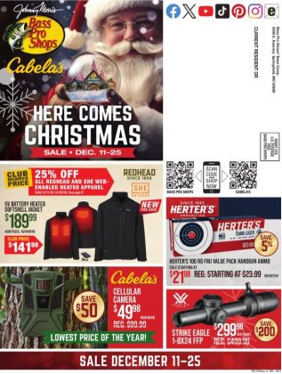 Bass Pro Shops Christmas Sale Dec 11 – Dec 25, 2025