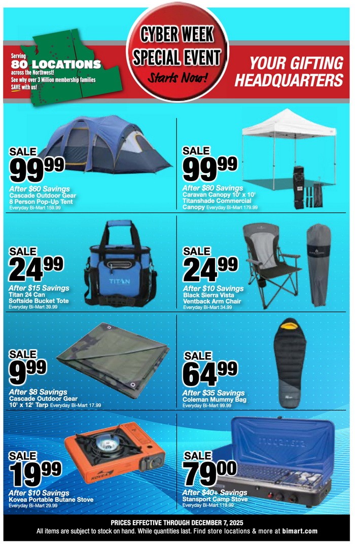 Bi-Mart Cyber Week Ad Dec 01 – Dec 07, 2025