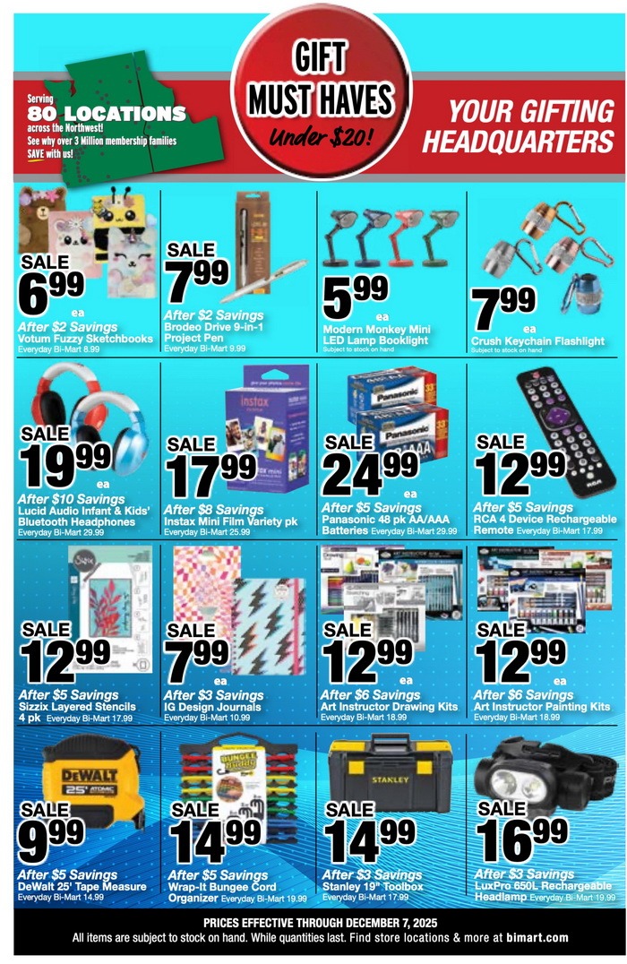 Bi-Mart Cyber Week Ad Dec 01 – Dec 07, 2025