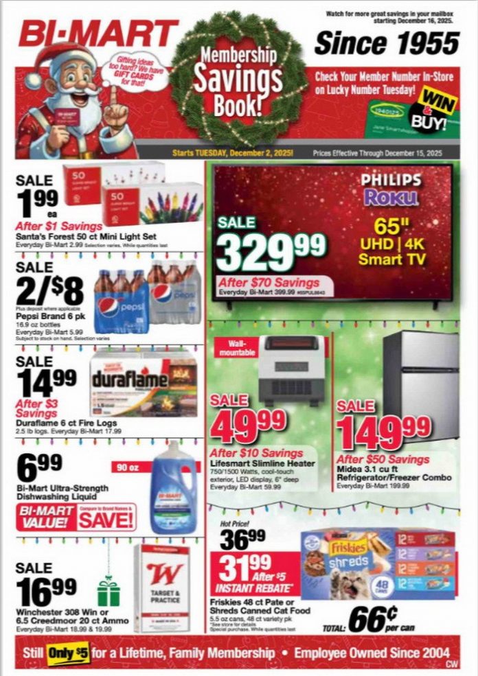 Bi-Mart Weekly Ad Dec 02 – Dec 15, 2025 (Christmas Promotion Included)