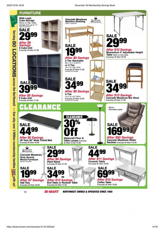 Bi-Mart Weekly Ad Dec 30, 2025 – Jan 19, 2026