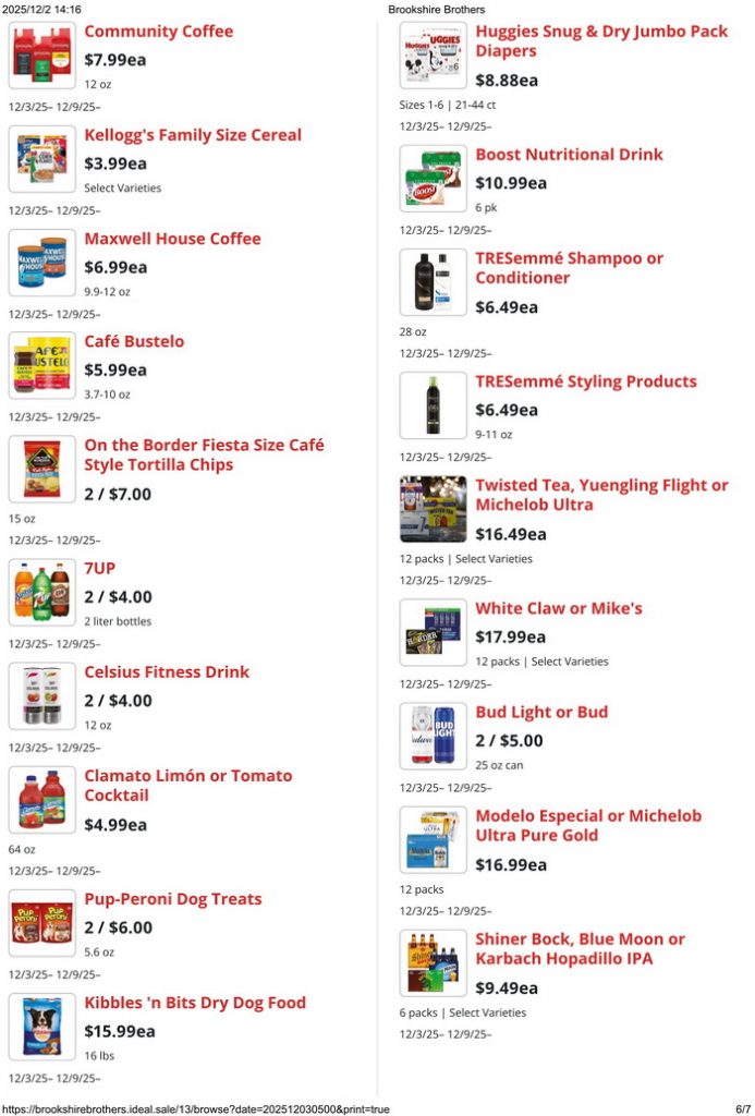 Brookshire Brothers Weekly Ad Dec 03 – Dec 09, 2025