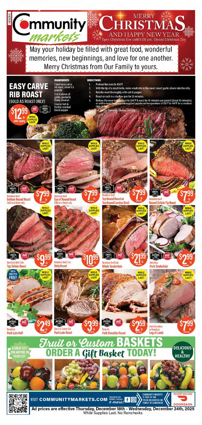 Community Markets Weekly Ad Dec 18 – Dec 24, 2025 (Christmas Promotion ...