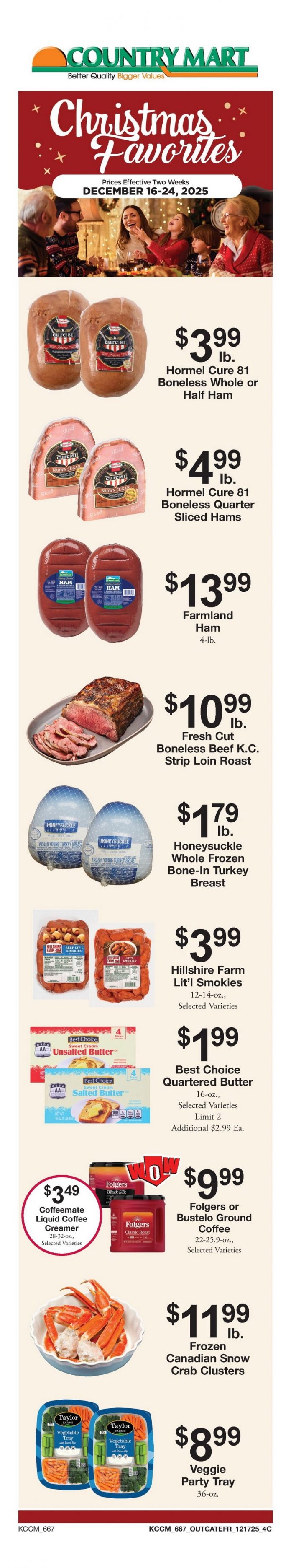 Country Mart Weekly Ad Dec 16 – Dec 24, 2025 (Christmas Promotion Included)