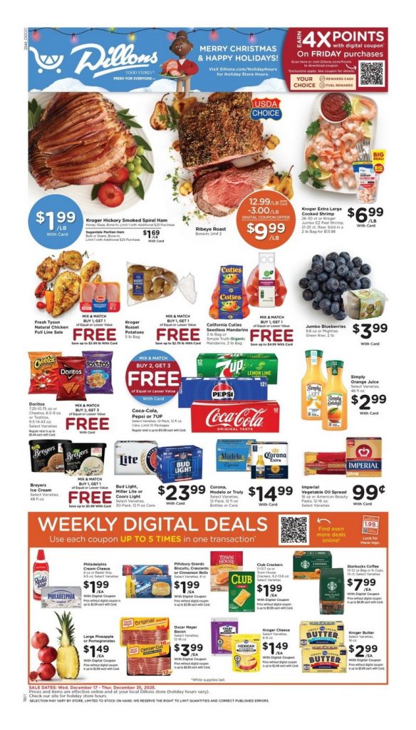 Dillons Weekly Ad Dec 17 – Dec 25, 2025 (Christmas Promotion Included)