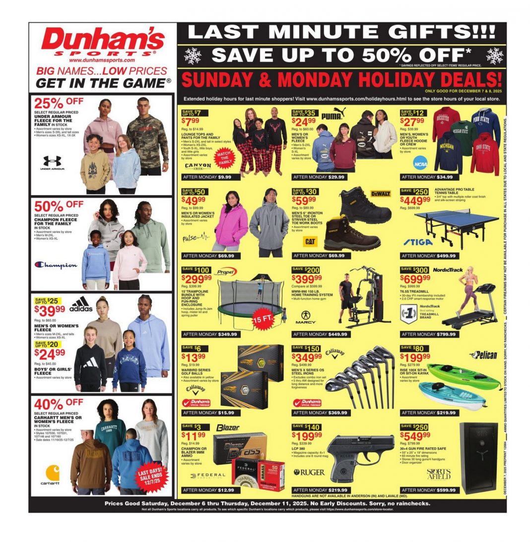 Dunham's Sports Weekly Ad Dec 05 – Dec 11, 2025