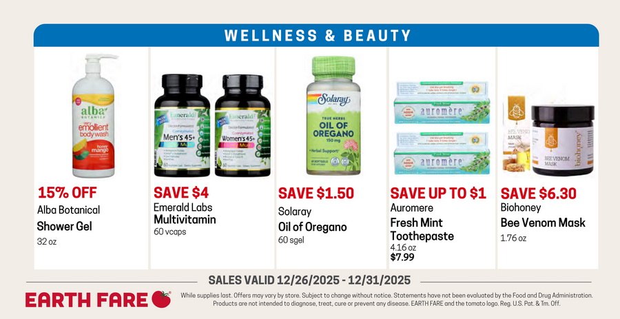 Earth Fare Weekly Ad Dec 26 – Dec 31, 2025
