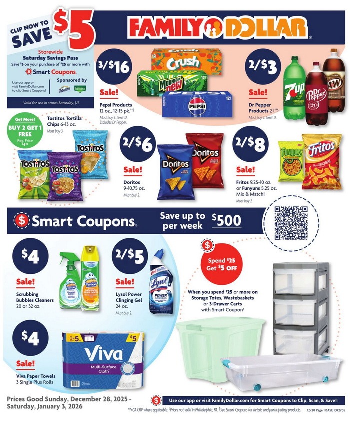 Family Dollar Weekly Ad Dec 28, 2025 – Jan 03, 2026