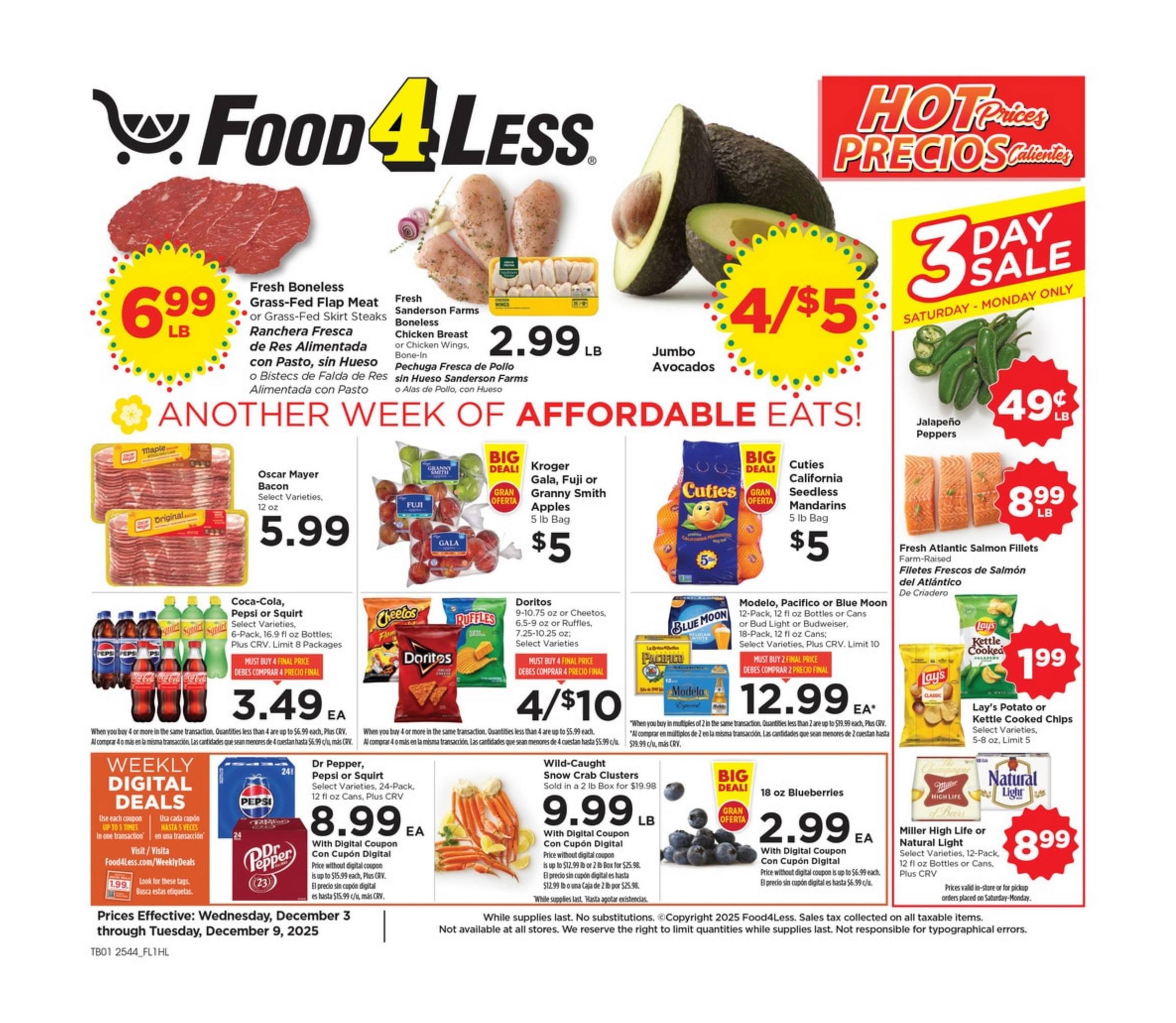 Food 4 Less Weekly Ad Dec 03 – Dec 09, 2025