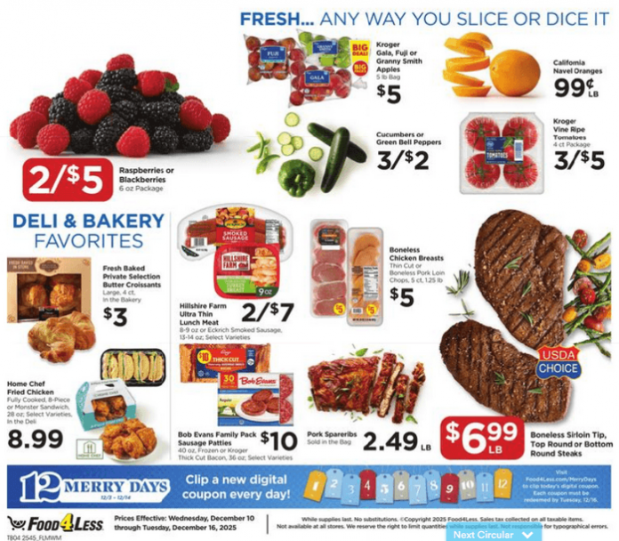 Food 4 Less Weekly Ad Dec 10 – Dec 16, 2025