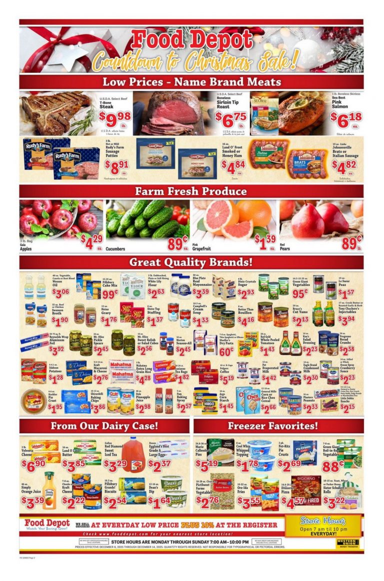 Food Depot Weekly Ad Dec 08 – Dec 14, 2025 (Christmas Promotion Included)