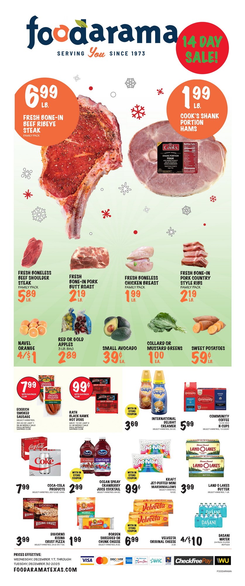 Foodarama Weekly Ad Dec 17 – Dec 30, 2025