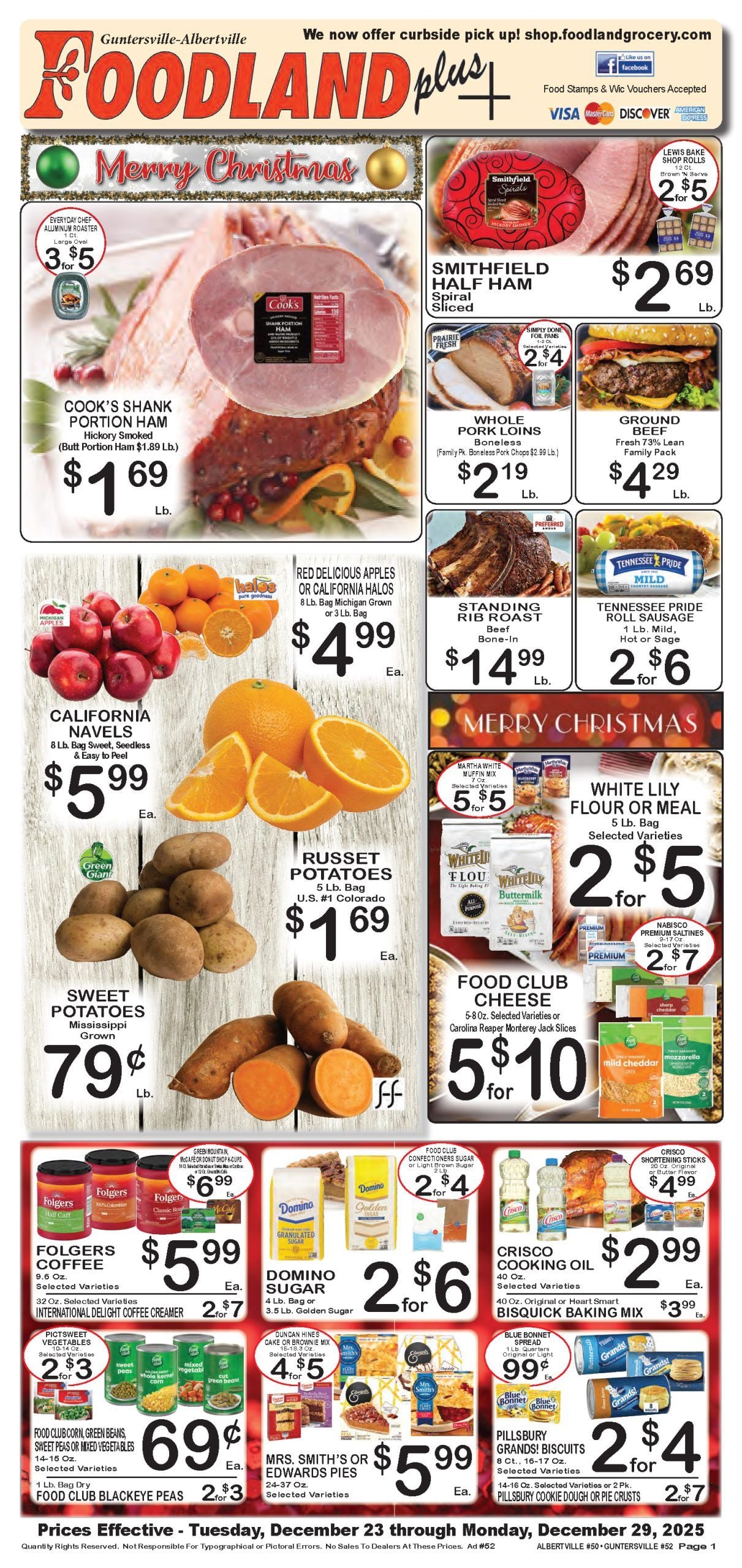 Foodland(US) Weekly Ad Dec 23 – Dec 29, 2025 (Christmas Promotion Included)