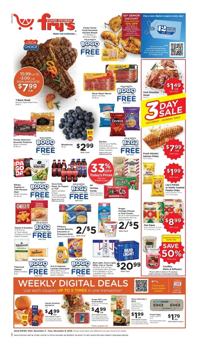 Fry's Food Weekly Ad Dec 03 – Dec 09, 2025
