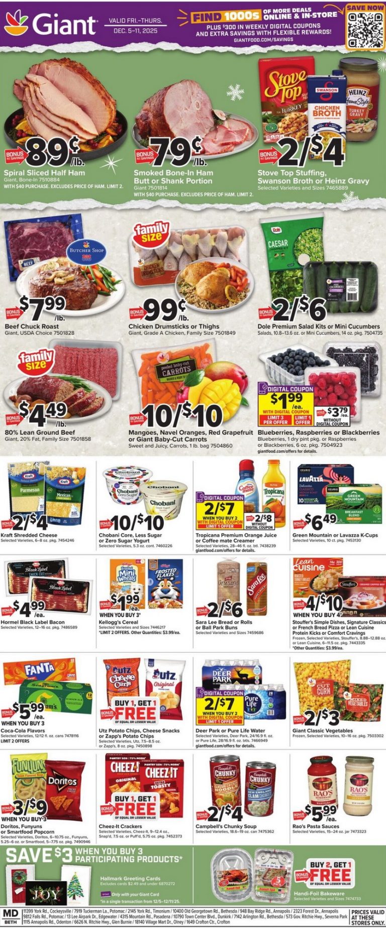 Giant Food Weekly Ad Dec 05 – Dec 11, 2025