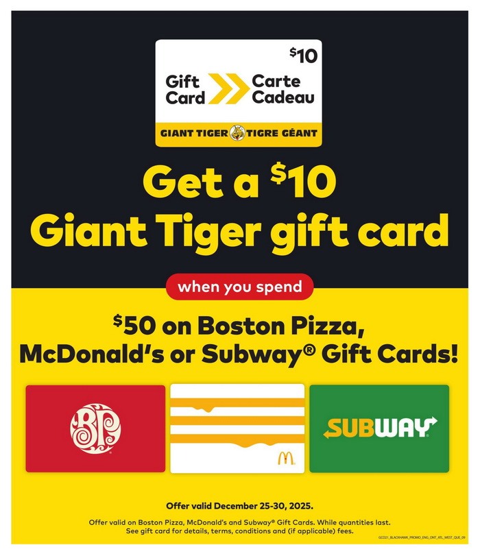 Giant Tiger Weekly Ad Dec 25 – Dec 30, 2025 (Christmas Promotion Included)