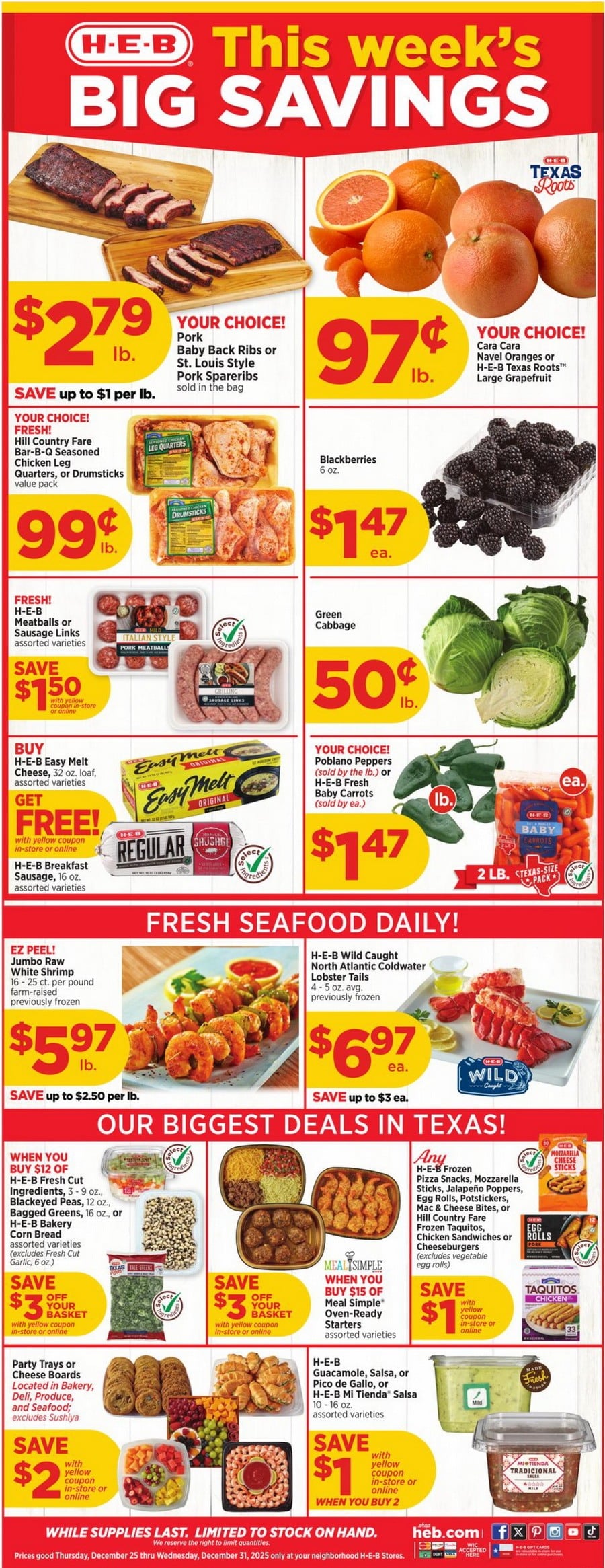 HEB Weekly Ad Dec 25 – Dec 31, 2025