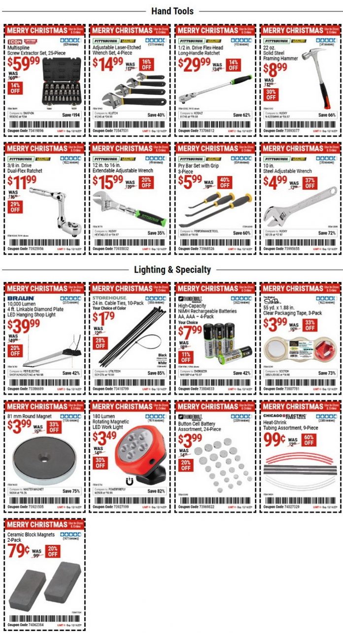 Harbor Freight Christmas Coupon Sale Dec 02 – Dec 14, 2025