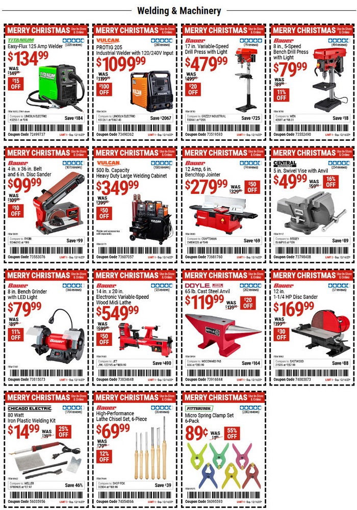 Harbor Freight Christmas Coupon Sale Dec 02 – Dec 14, 2025