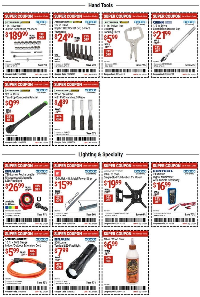 Harbor Freight New Year Coupon Sale Dec 29, 2025 – Jan 19, 2026
