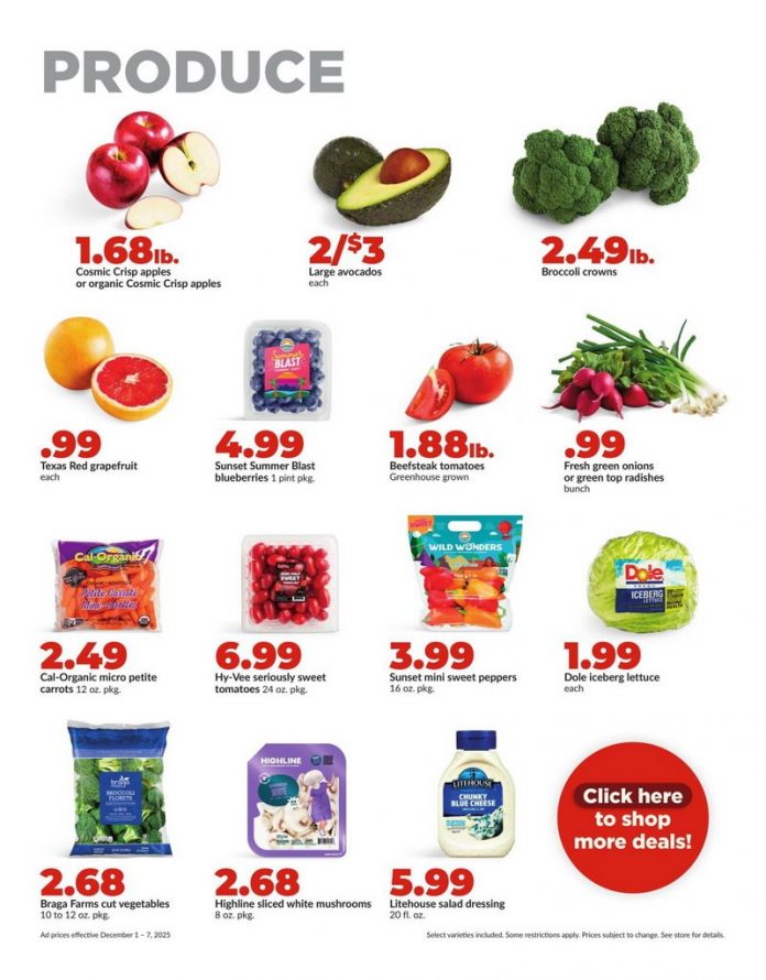 Hy-Vee Weekly Ad Dec 01 – Dec 07, 2025