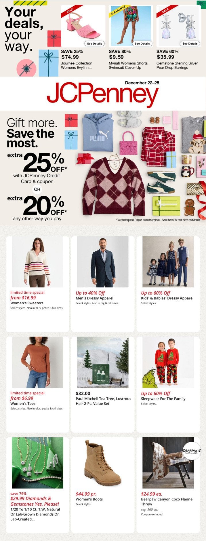 JCPenney Store Ad Dec 22 – Dec 25, 2025