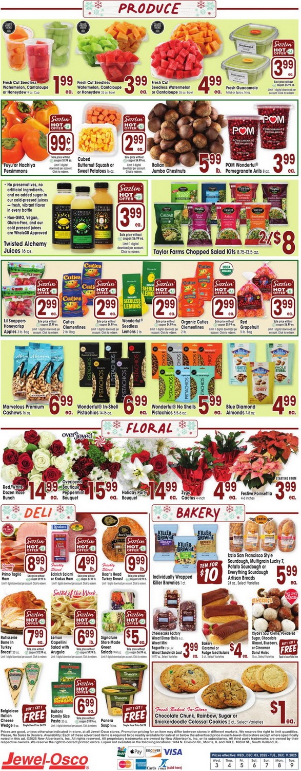 Jewel Osco Weekly Ad Dec 03 – Dec 09, 2025 (Christmas Promotion Included)