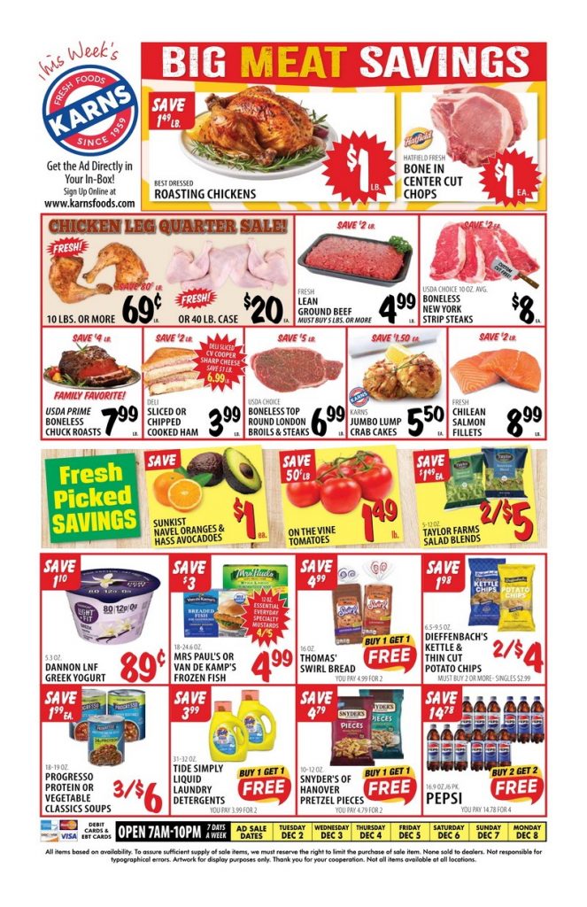 Karns Quality Foods Weekly Ad Dec 02 – Dec 08, 2025