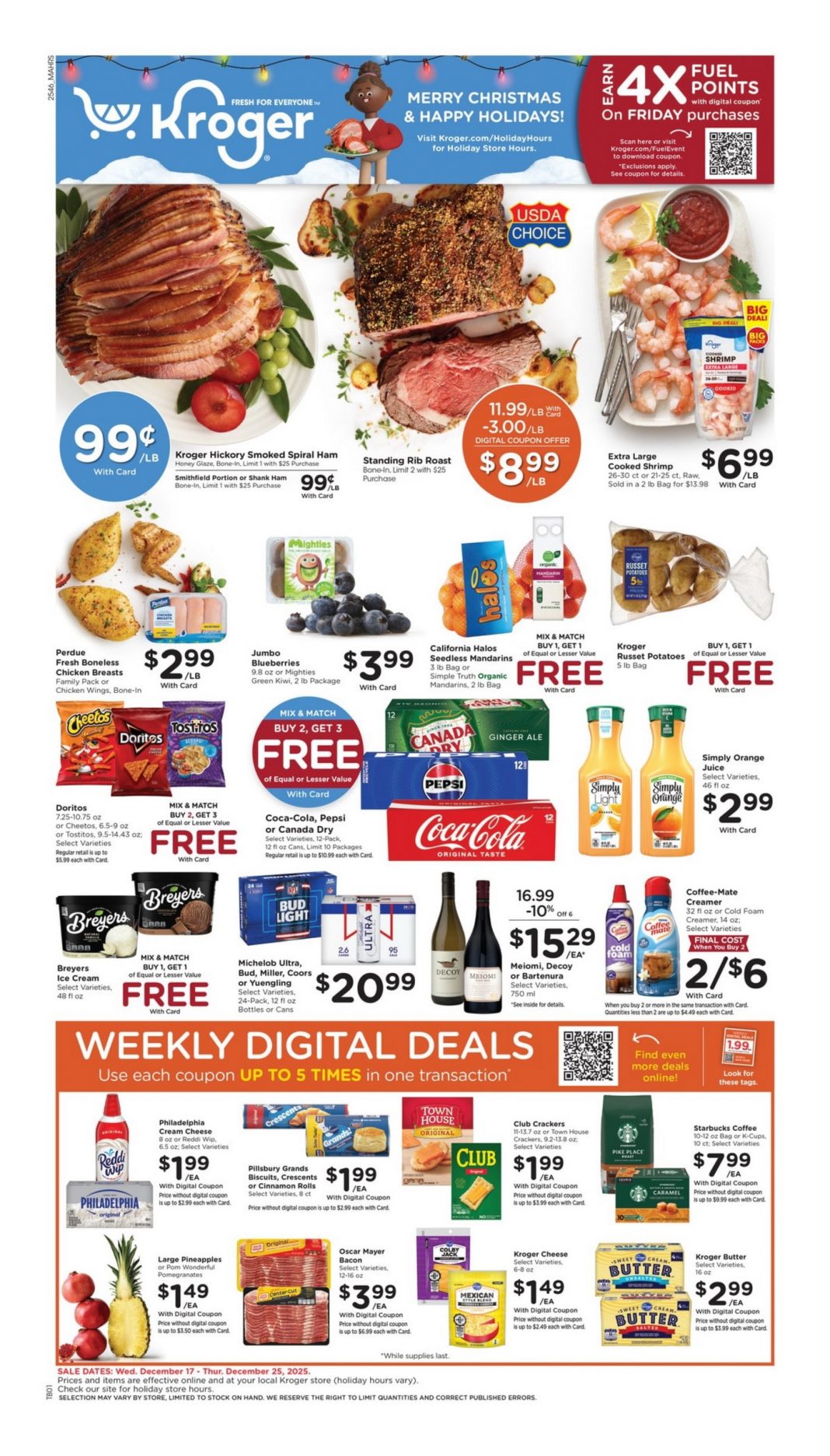 Kroger Weekly Ad Dec 17 – Dec 25, 2025 (Christmas Promotion Included)