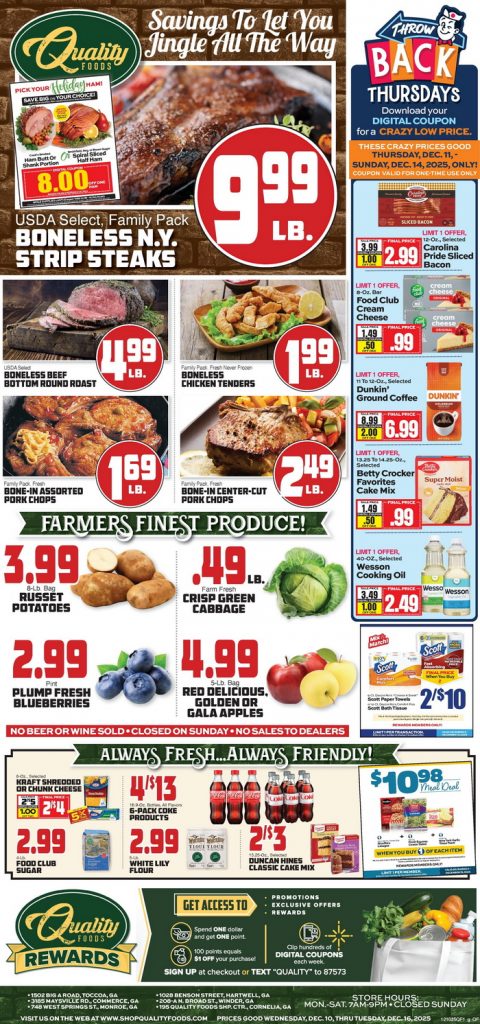 Quality Foods Weekly Ad Dec 10 – Dec 16, 2025