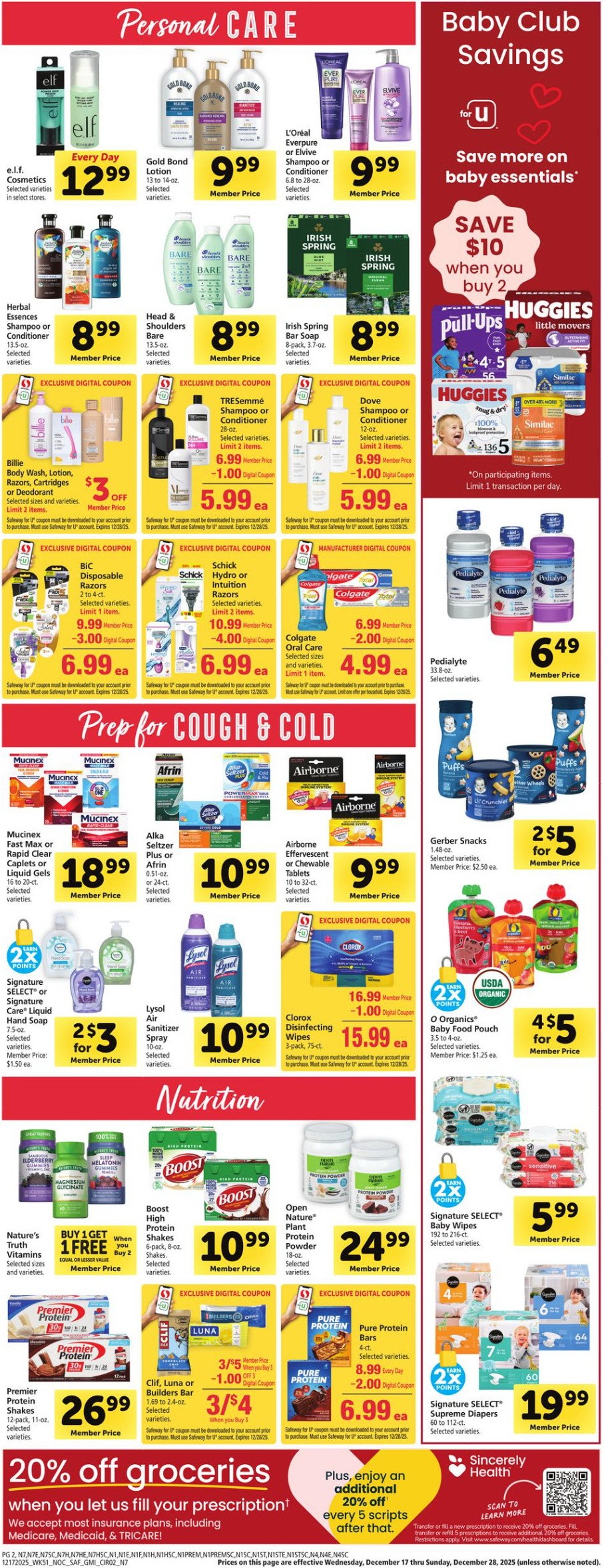 Safeway Weekly Ad Dec 17 – Dec 25, 2025 (Christmas Promotion Included)