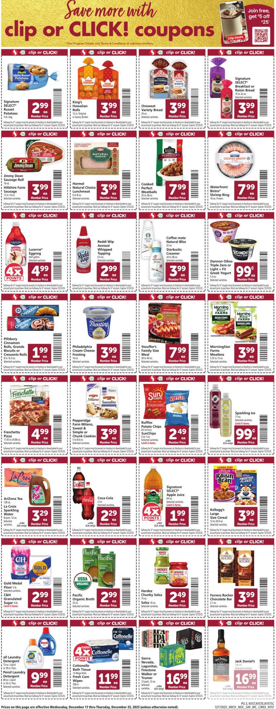 Safeway Weekly Ad Dec 17 – Dec 25, 2025 (Christmas Promotion Included)