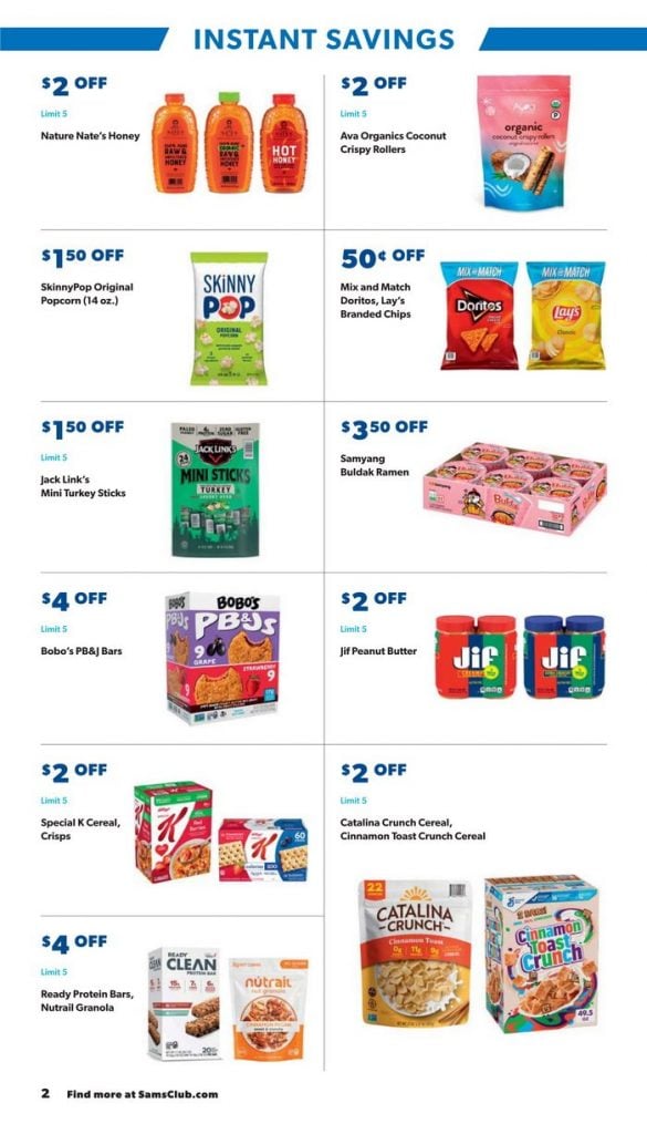 Sam's Club Instant Savings Jan 02 – Jun 25, 2026