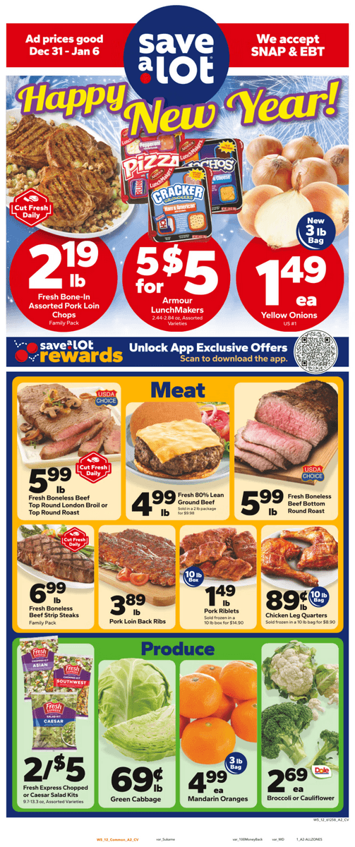 Save A Lot Weekly Ad Dec 31 – Jan 06, 2026 (New Year Promotion Included)