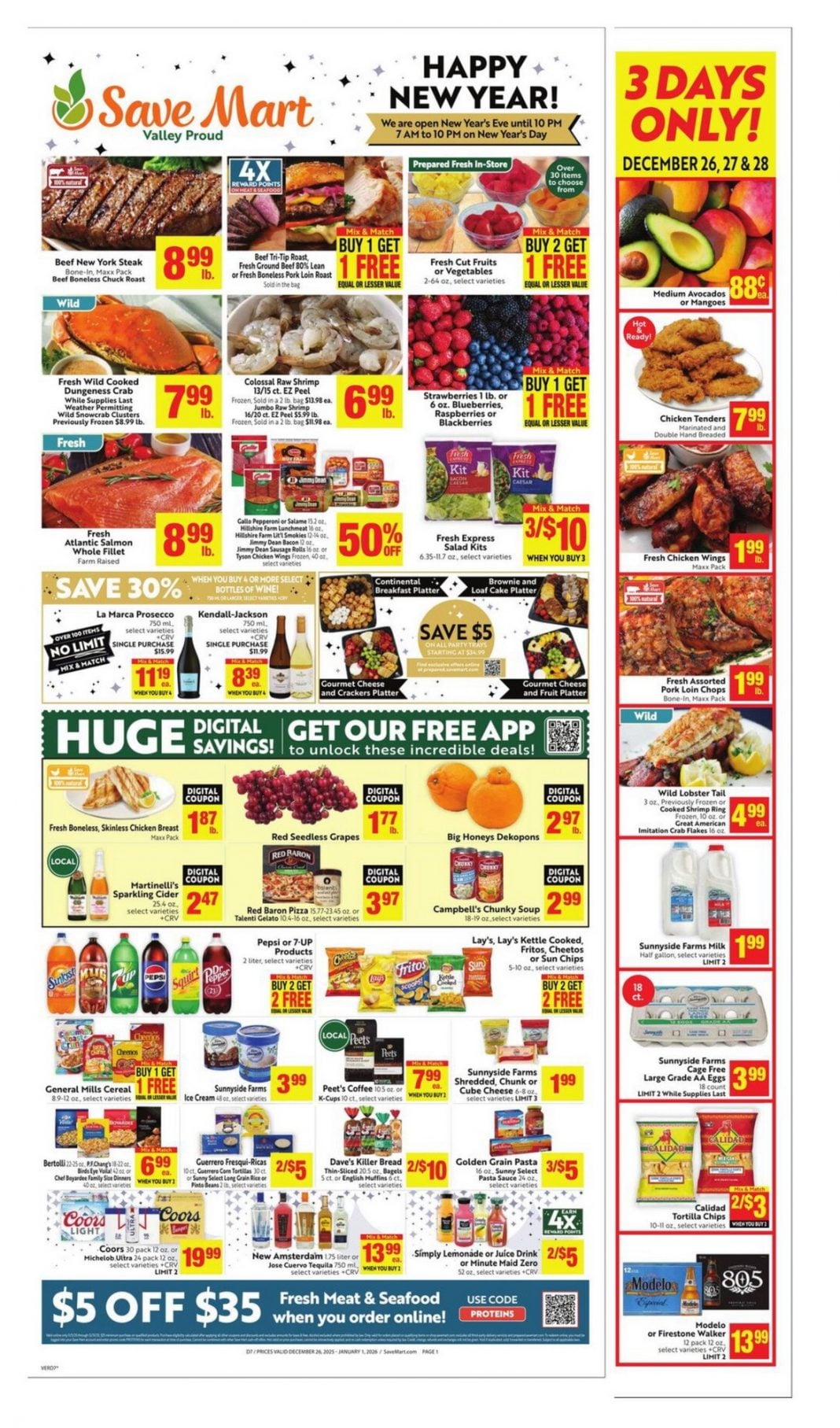 Save Mart Supermarkets Weekly Ad Dec 26 – Jan 01, 2026 (New Year ...