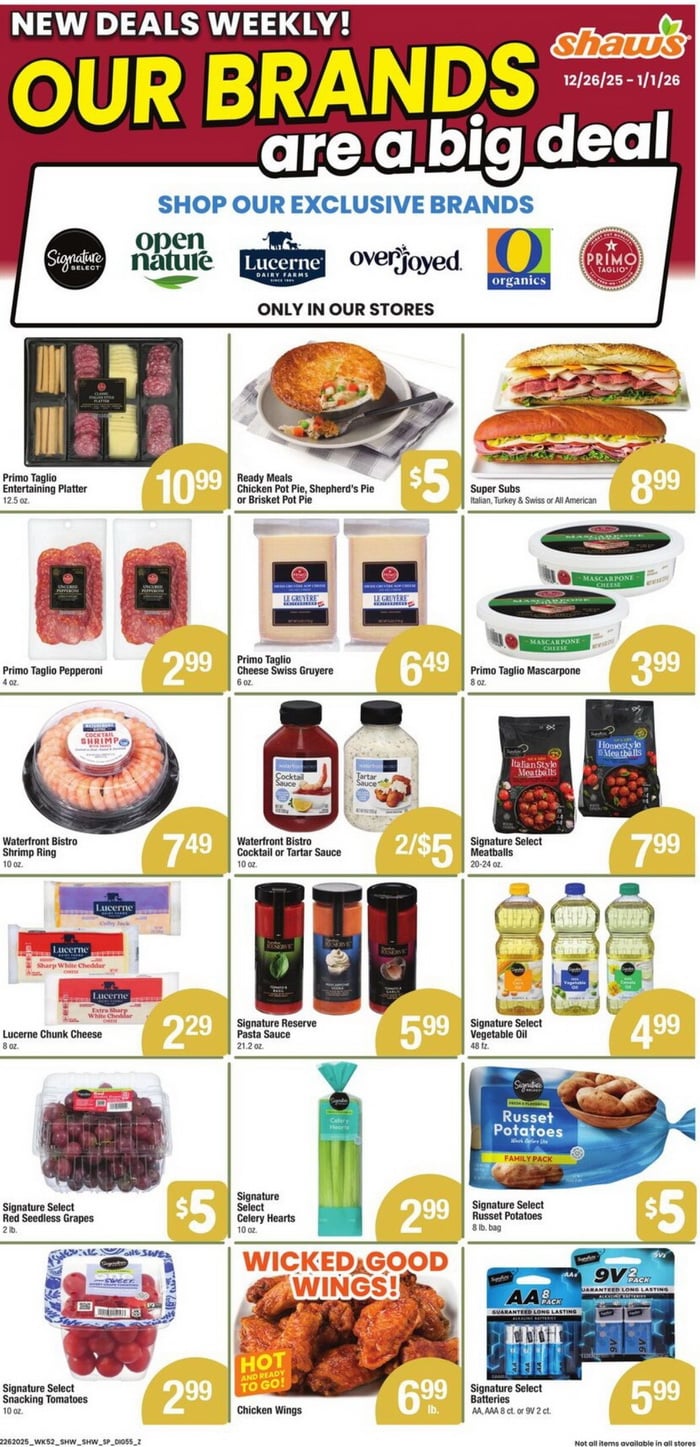 Shaw's Weekly Ad Dec 26, 2025 – Jan 01, 2026 (New Year Promotion Included)