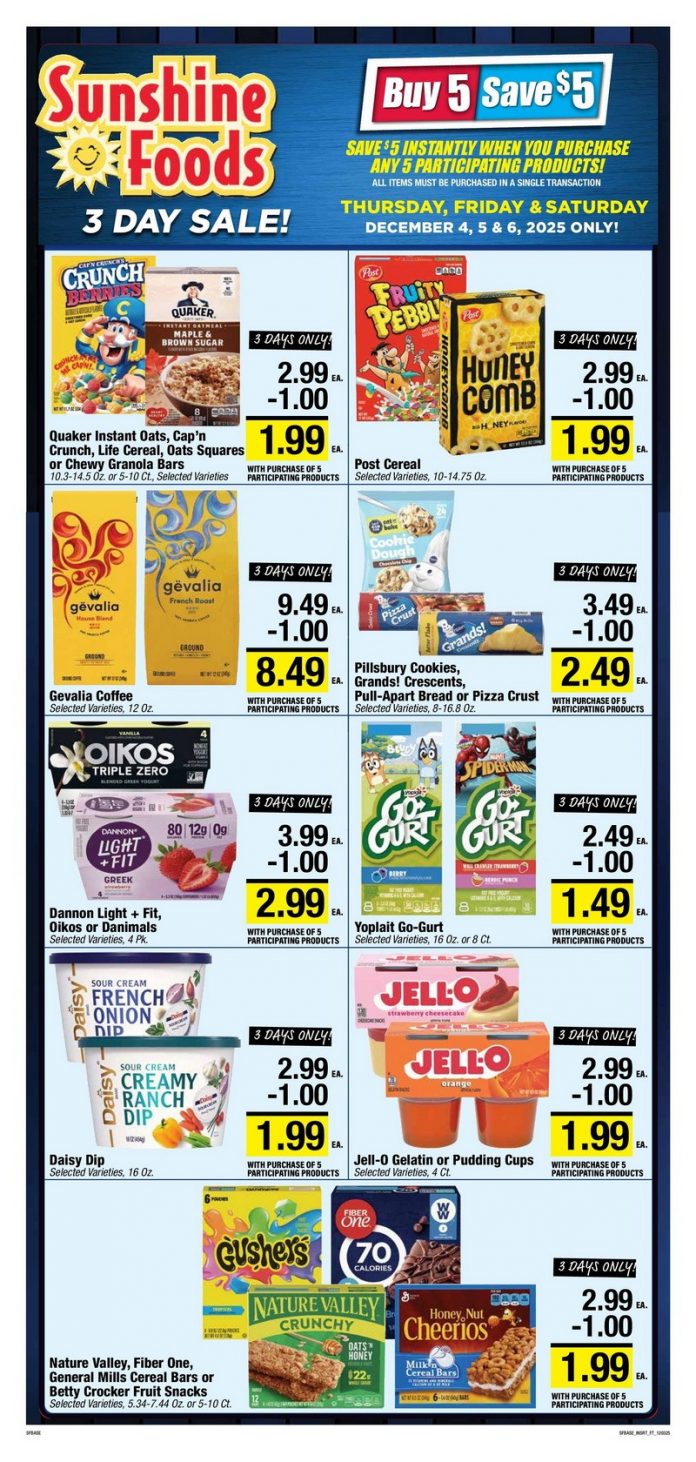 Sunshine Foods Weekly Ad Dec 03 – Dec 09, 2025