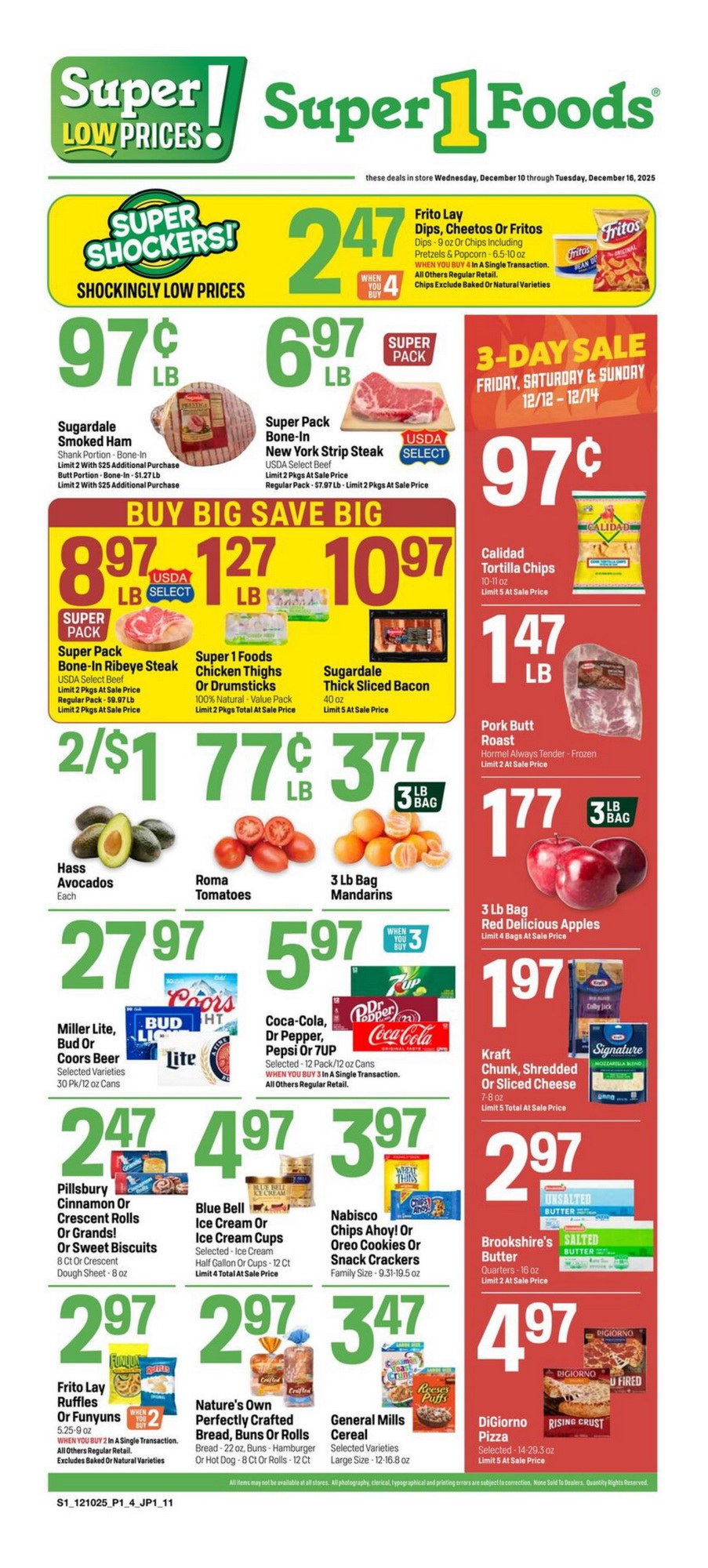 Super 1 Foods Weekly Ad Dec 10 – Dec 16, 2025