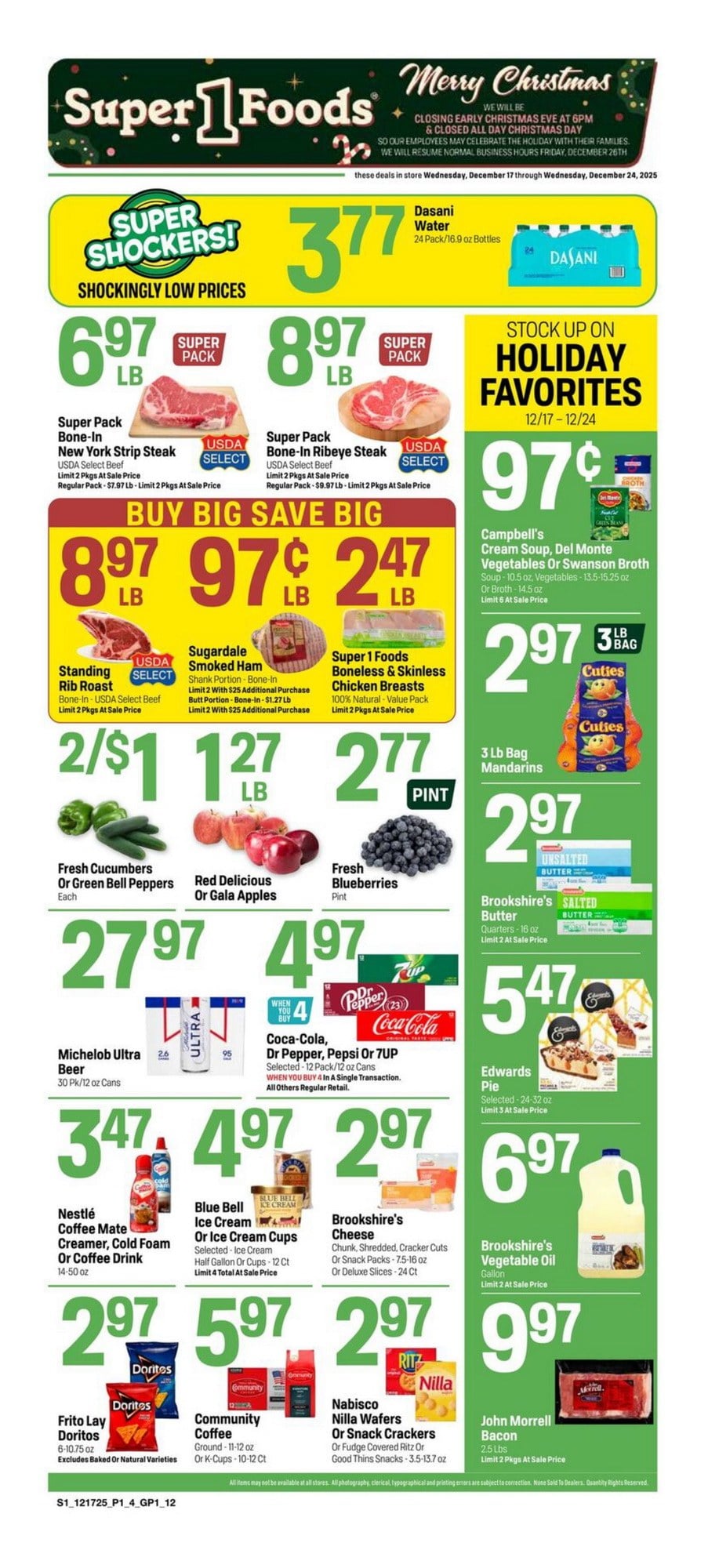 Super 1 Foods Weekly Ad Dec 17 – Dec 24, 2025 (Christmas Promotion ...