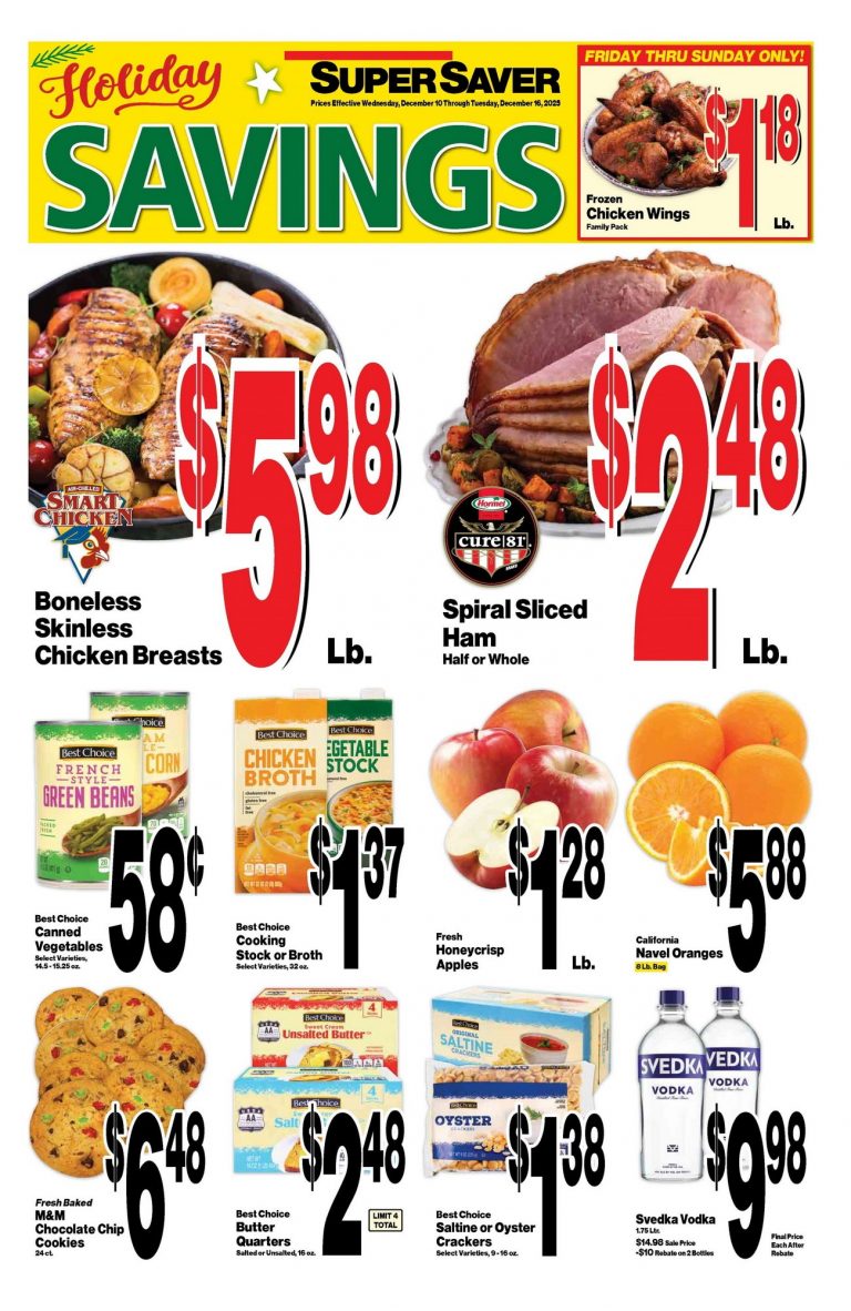 Super Saver Weekly Ad Dec 10 – Dec 16, 2025